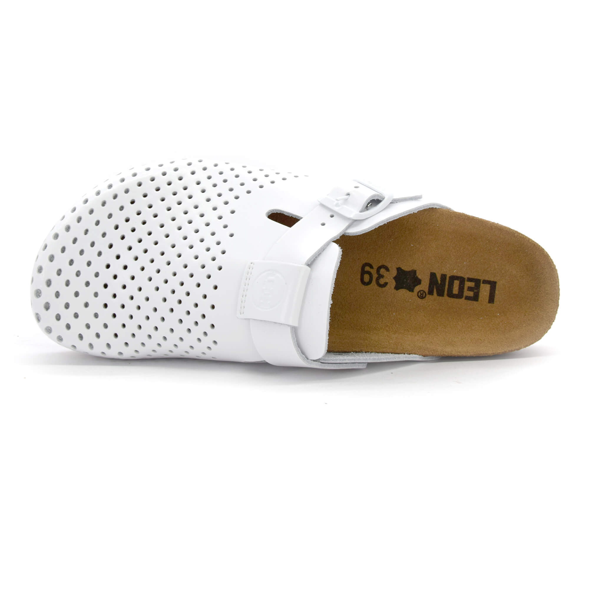 Leon anatomske klompe ANATOMSKE USNJENE COKLE, (4250_WHITE-36) - GLAMI.si