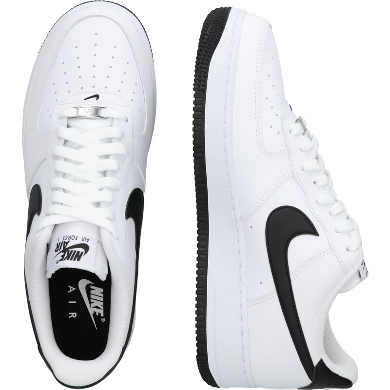 Nike Sportswear Nizke superge 'AIR FORCE 1 '07' črna / bela - GLAMI.si